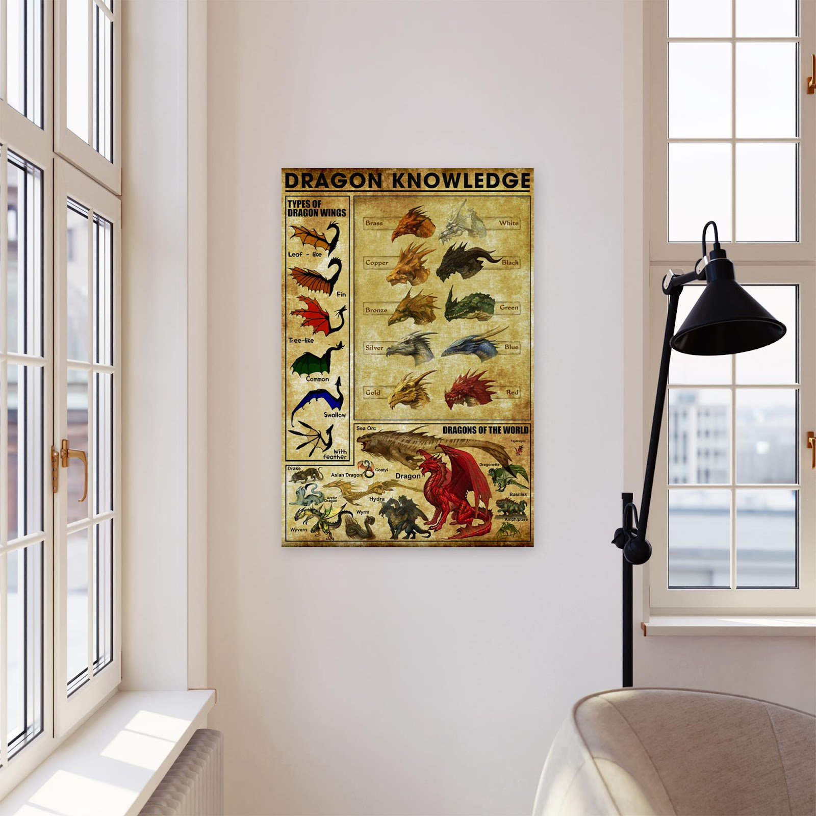 Trinx Dragon Knowledge - Wrapped Canvas Graphic Art | Wayfair
