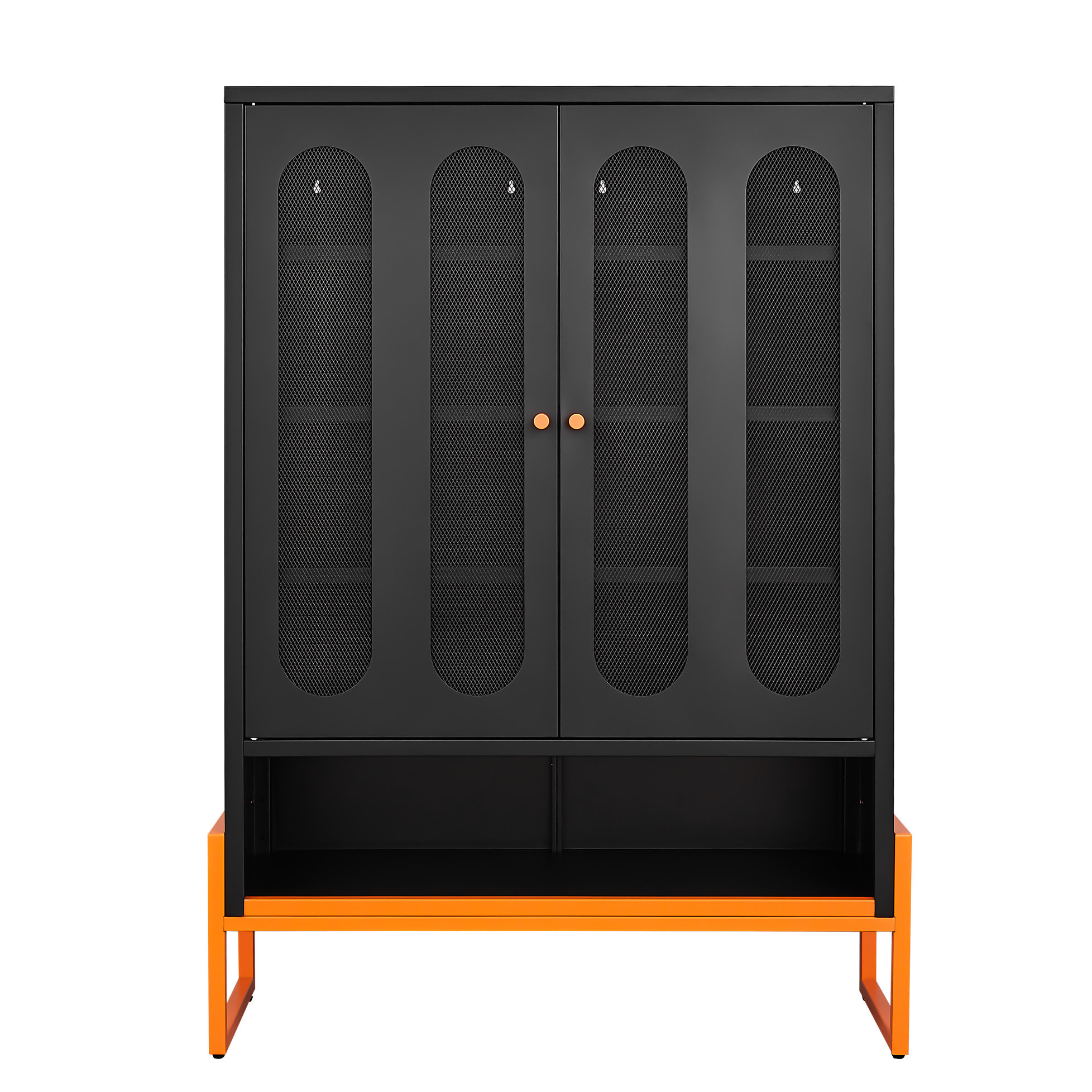 Ebern Designs Double Door Freestanding Shoe Cabinet With Ergonomic ...