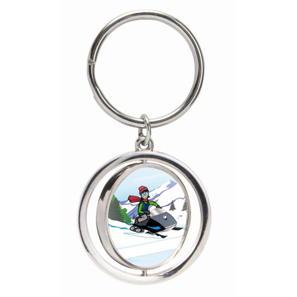 Printed Perfection Personalized Snowmobile - Female Small Spinning Key ...