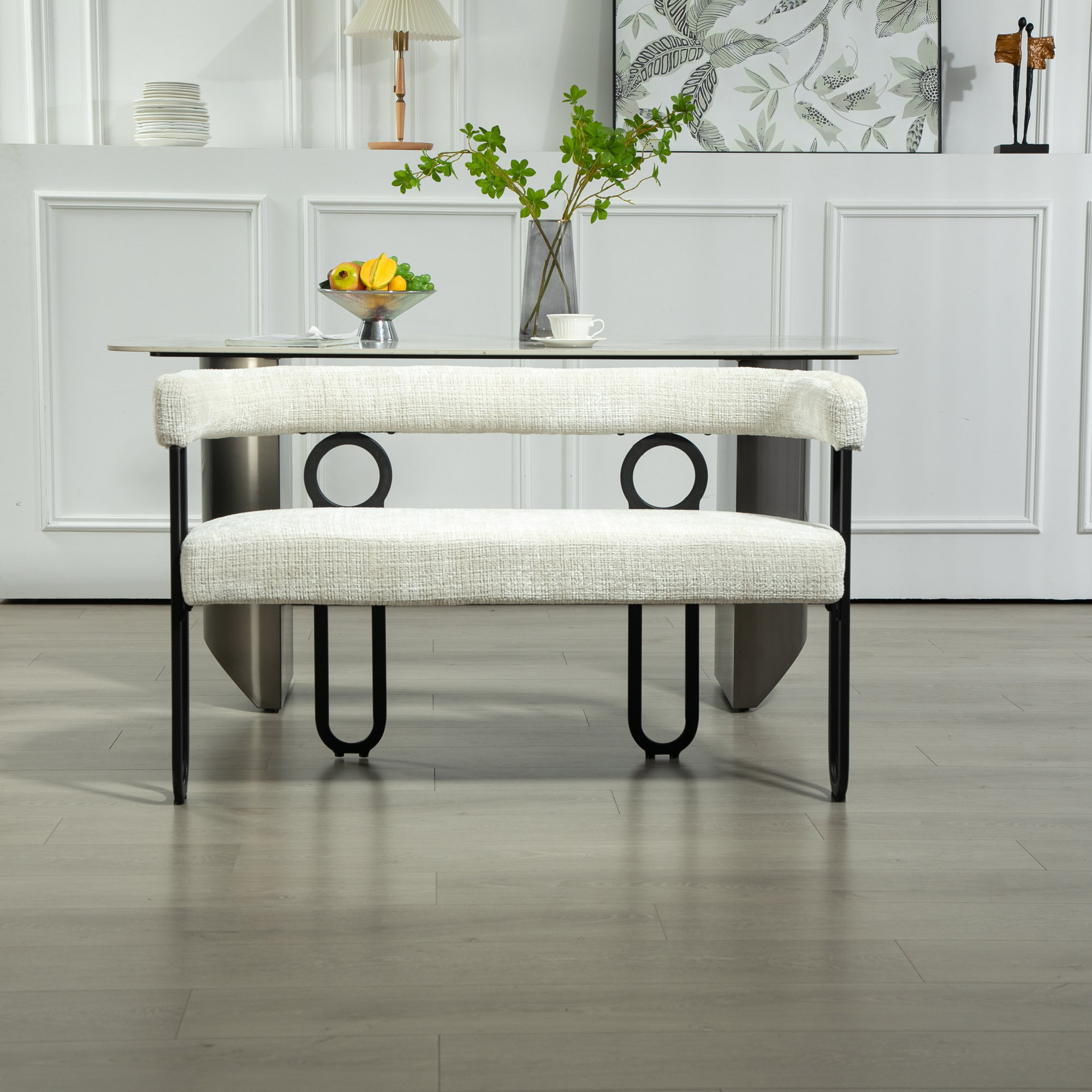 17 Stories House Hold Modern Loveseat 2 Seater Sofa Chenille Fabric ...