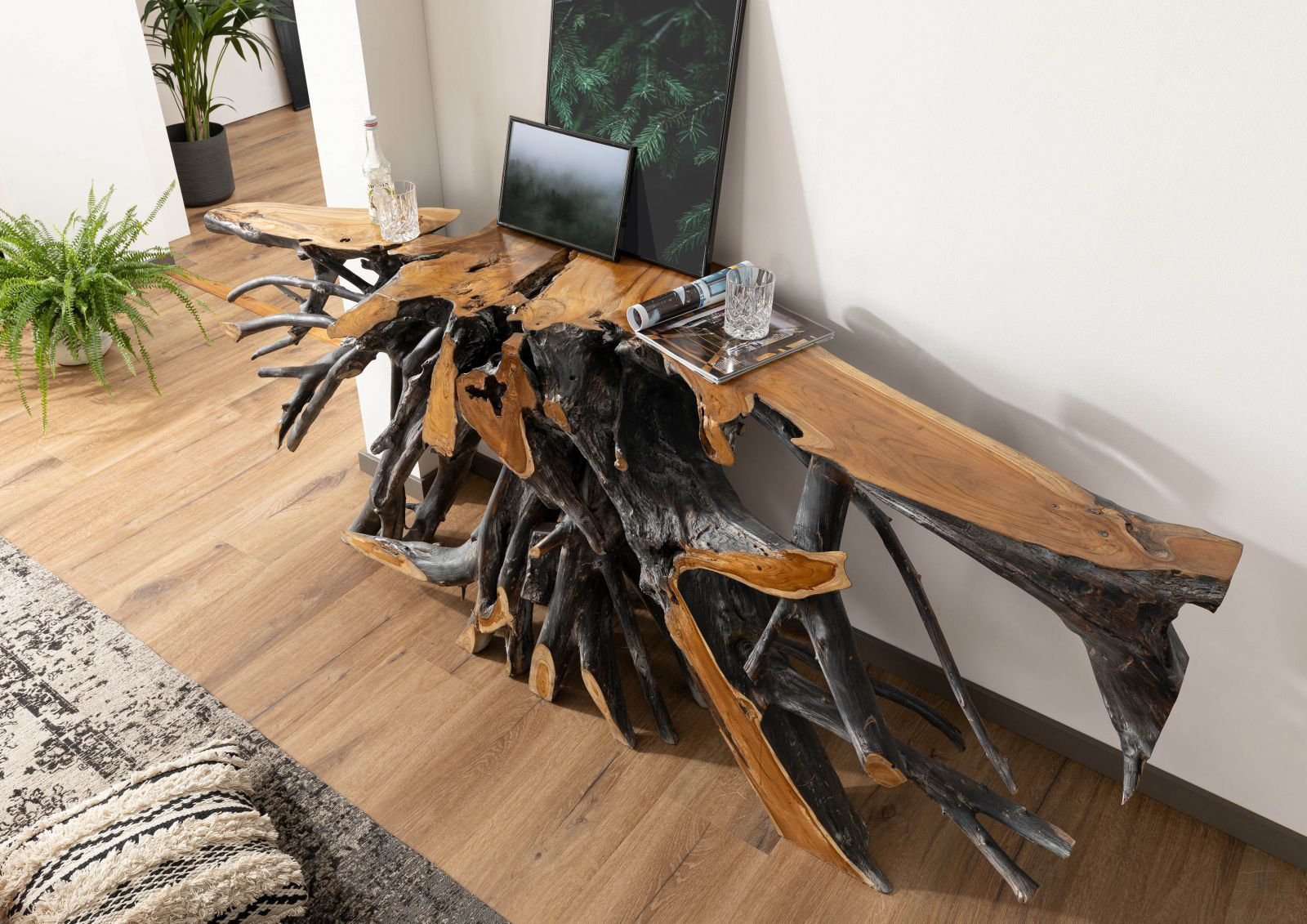 Massivmoebel24 Unika 200cm Solid Wood Console Table | Wayfair.co.uk