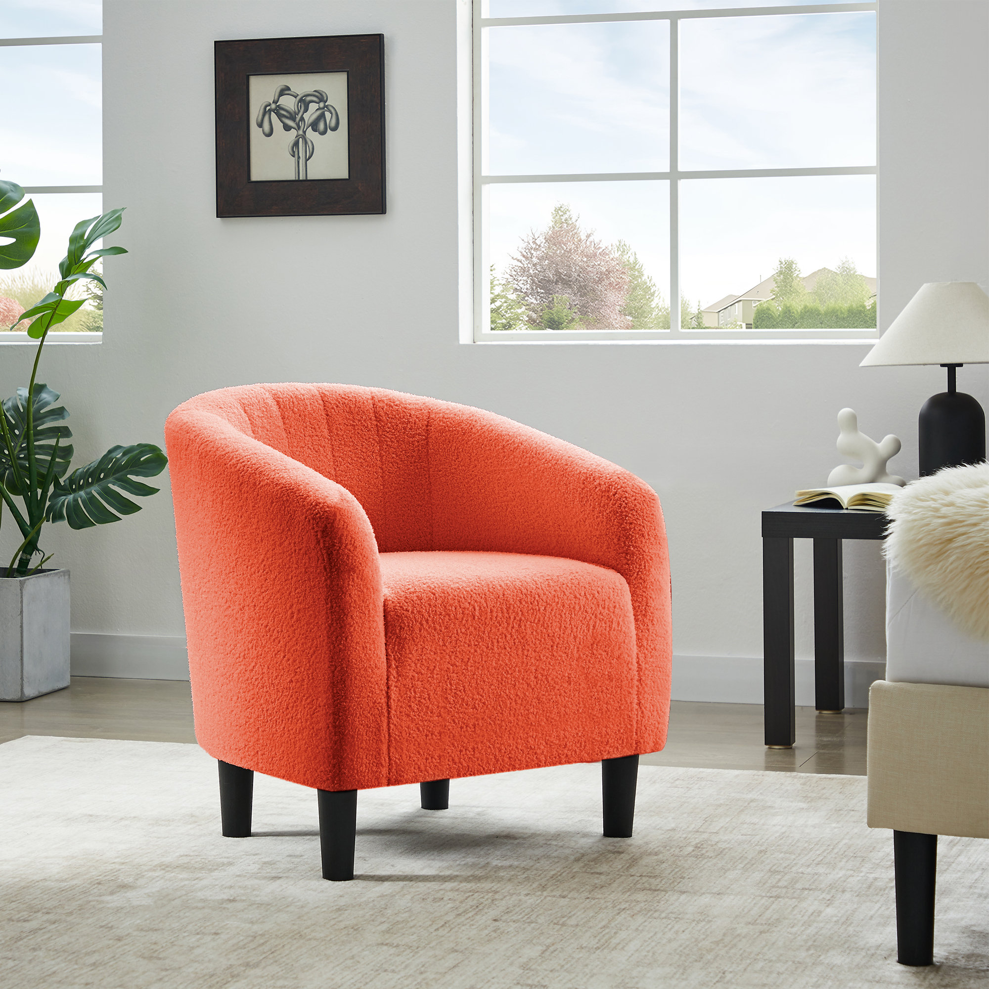 Winston Porter Eve Upholstered Barrel Accent Chair & Reviews - Wayfair ...