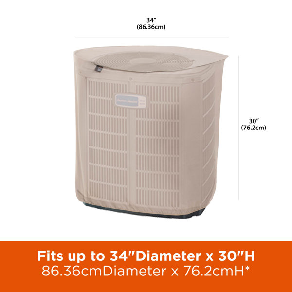 Modern Leisure Chalet Round Air Conditioner Cover, 34" Diameter x 30"H ...