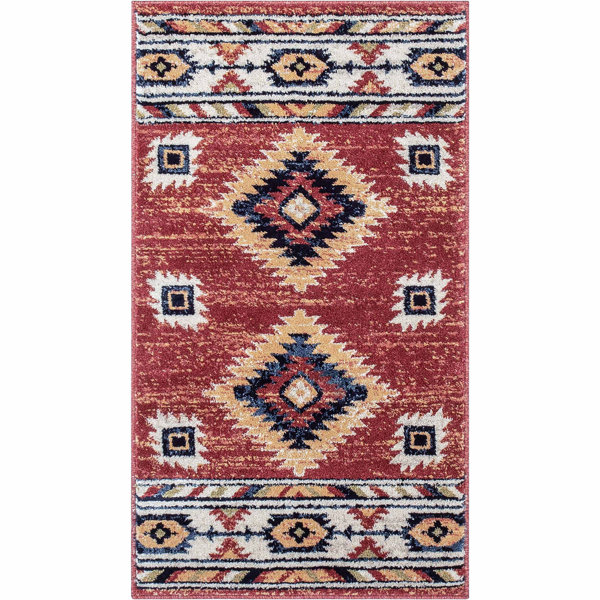 Union Rustic Well Woven Jamyn Lea Crimson Traditional Southwestern ...