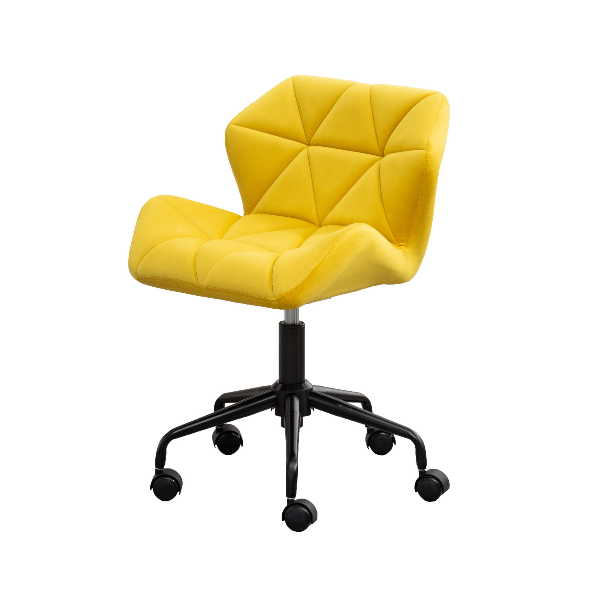 George Oliver Jeyli Eldon Diamond Tufted Adjustable Swivel Office Chair ...