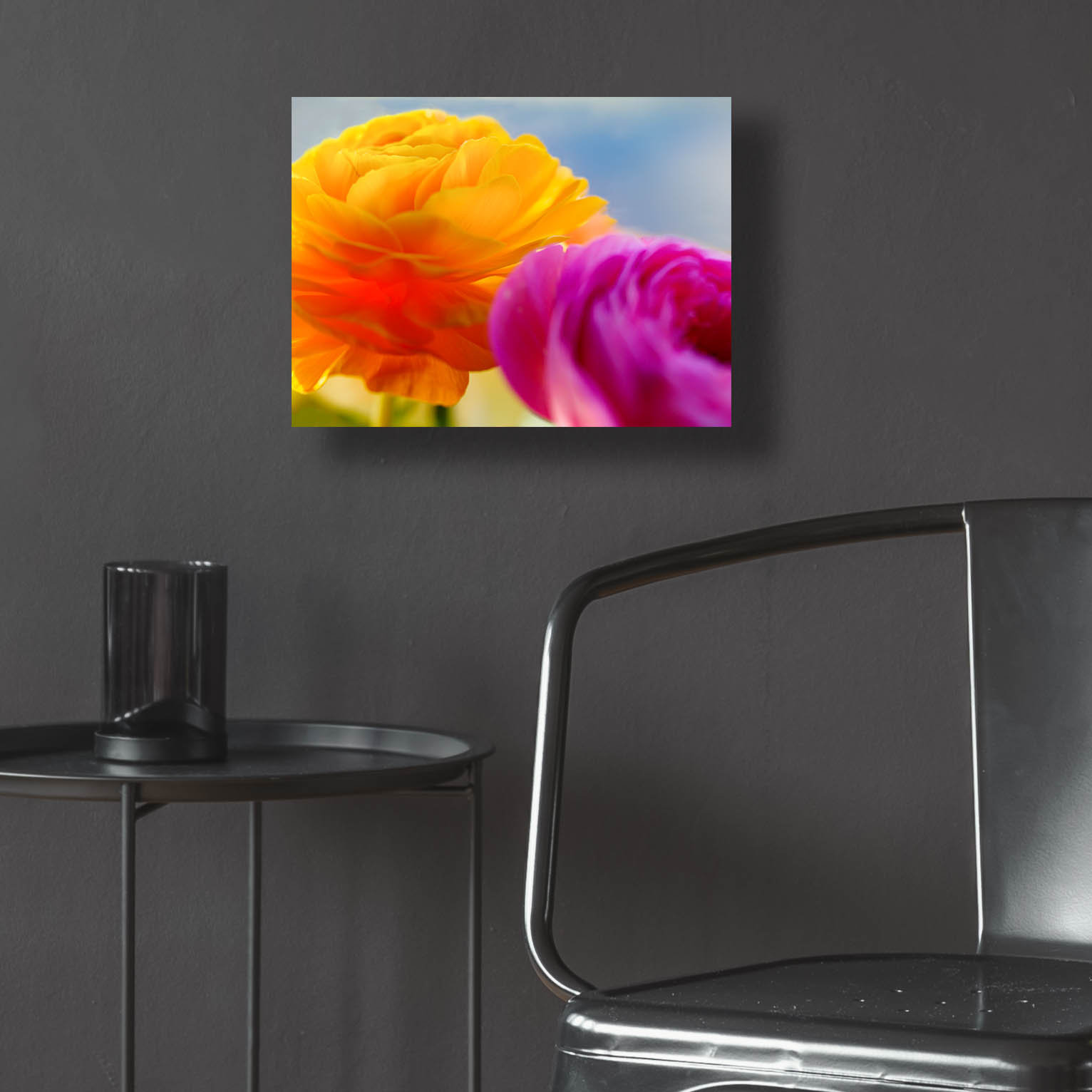 Dakota Fields 'Ranunculus In Orange And Pink' by Pamela Plummer ...