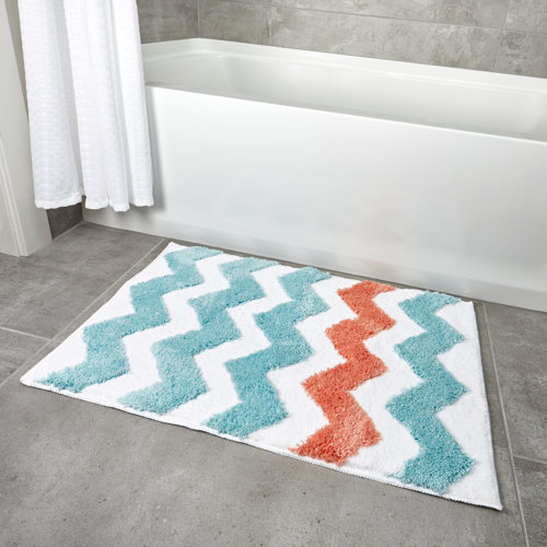 Chevron Bath Rugs & Mats You'll Love | Wayfair