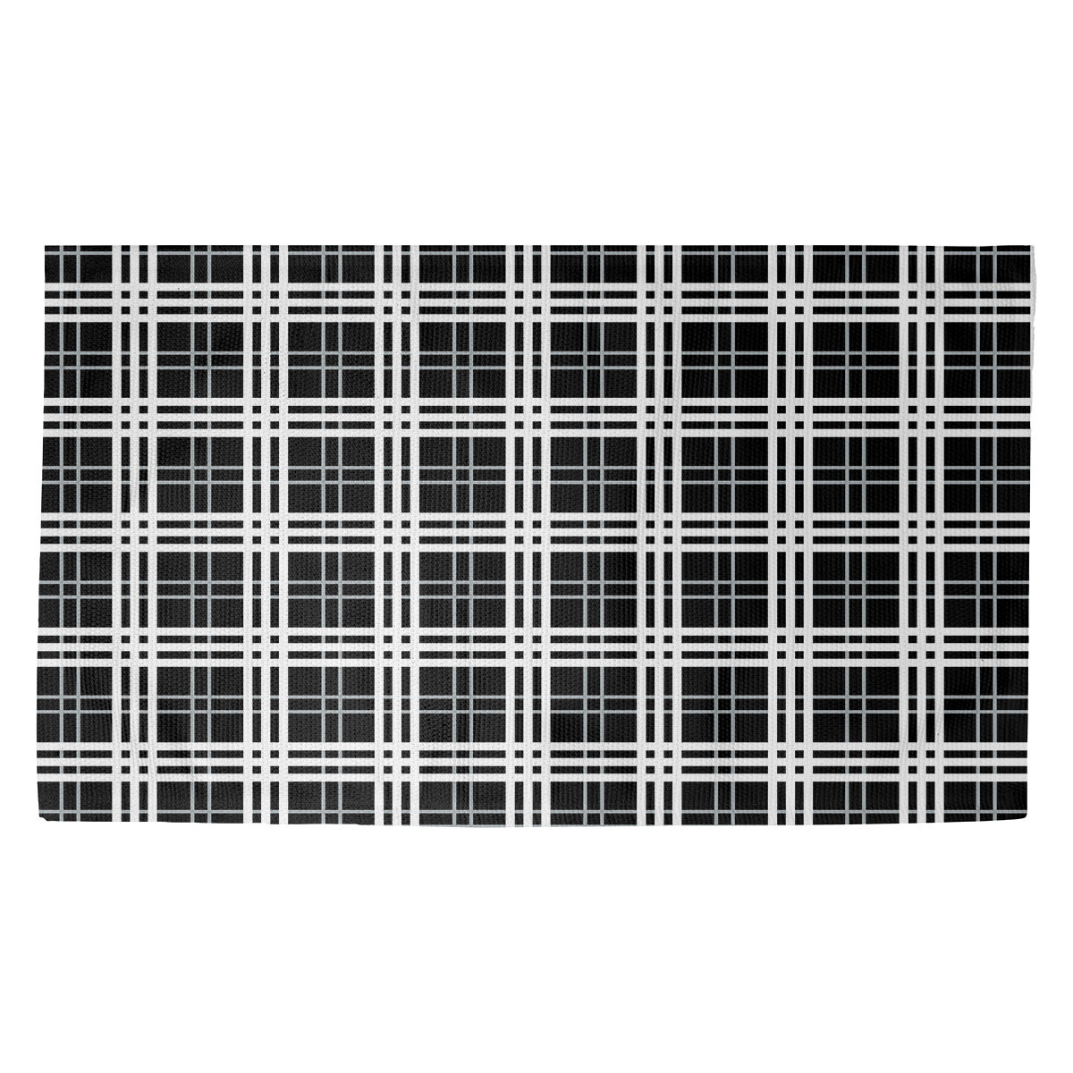 East Urban Home Football Luxury Plaid Handmade Black Area Rug - Wayfair ...