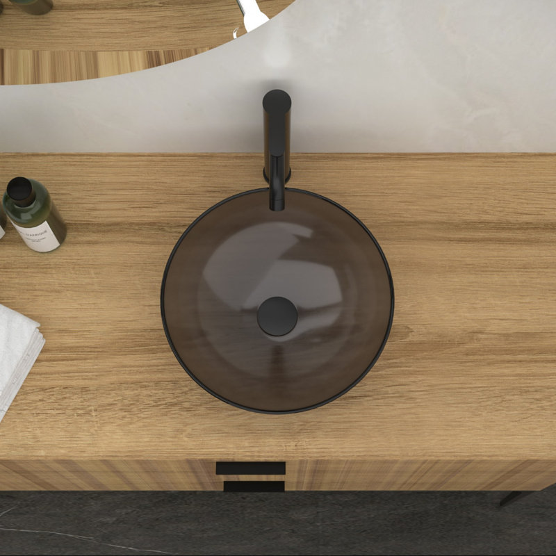 Arch Glass Designs Tempered Glass Vessel Bathroom Sink | Wayfair