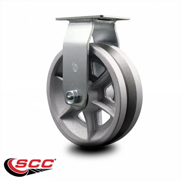 Service Caster V-Groove Semi Steel Wheel Rigid Caster with Bronze ...