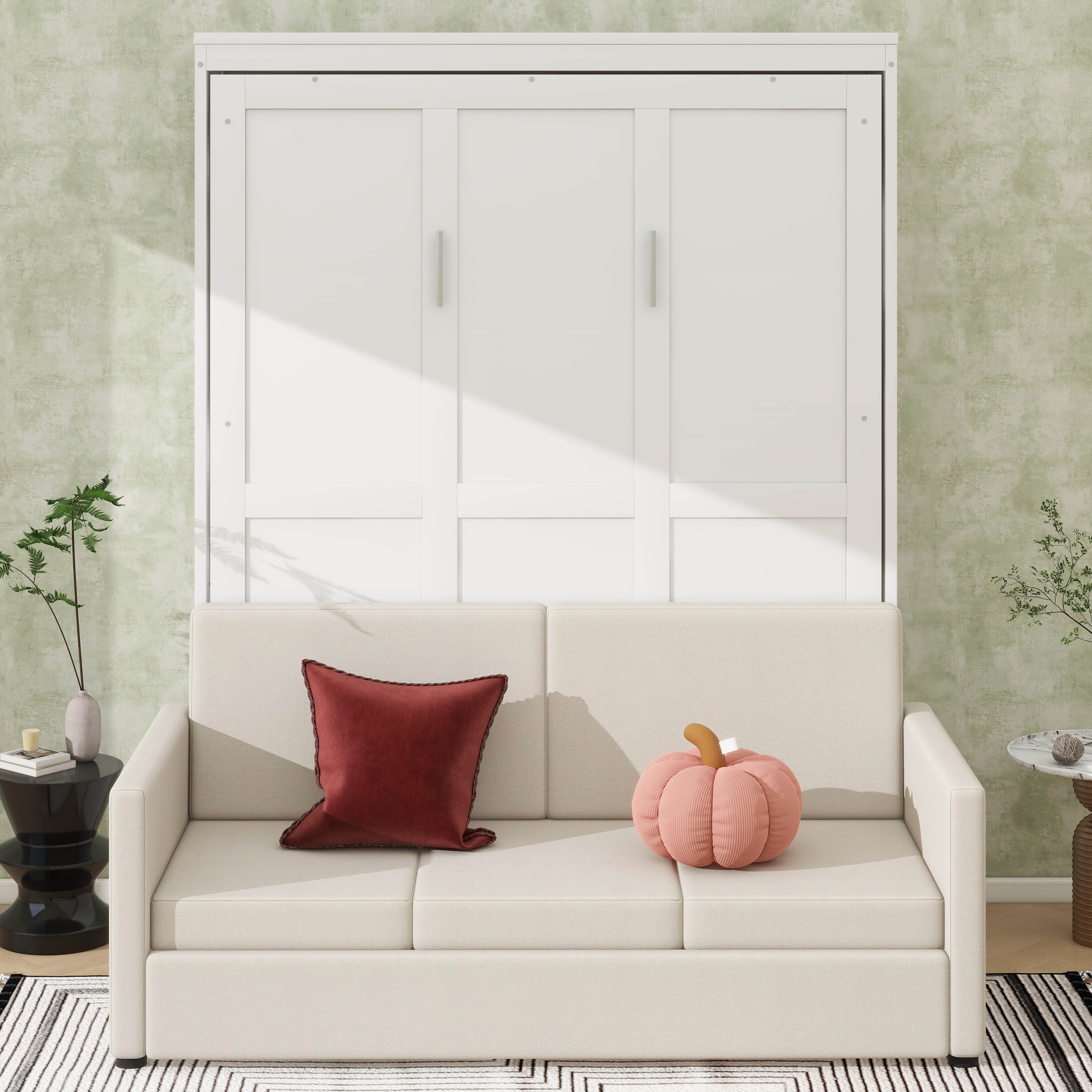 Hokku Designs Comfortable Full-Sized Wall-Mounted Murphy Bed With Plush ...