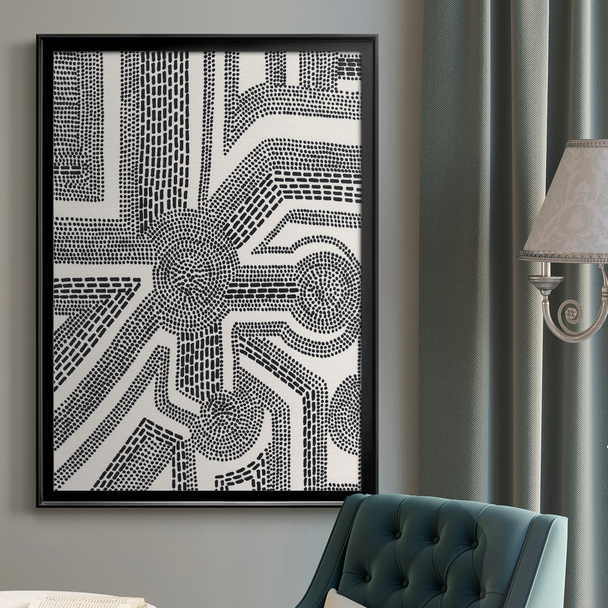 Orren Ellis Dots And Dashes II - Picture Frame Print on Canvas | Wayfair