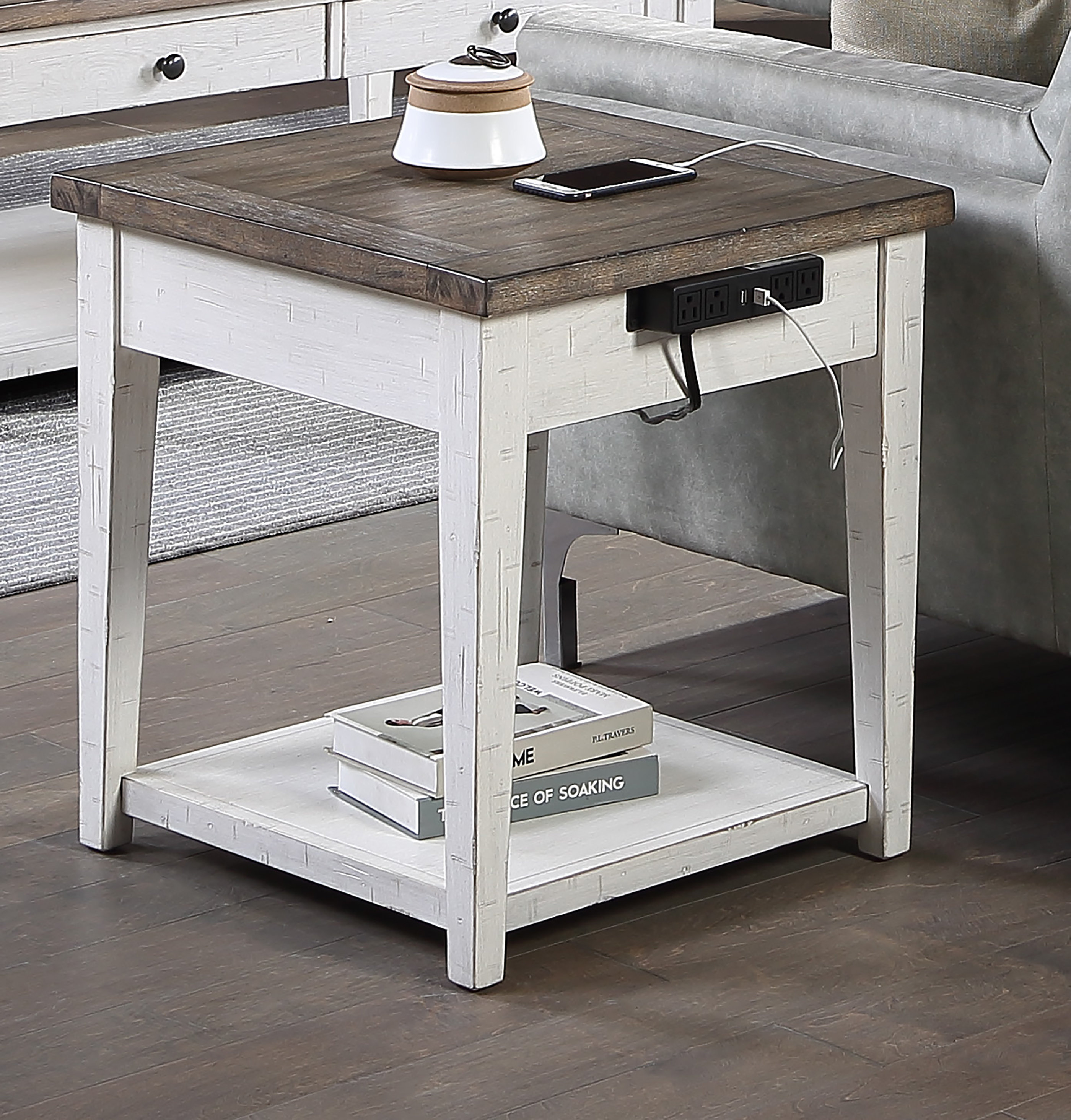 Sand & Stable™ Emmalyn End Table with Storage and Built-in Outlets ...