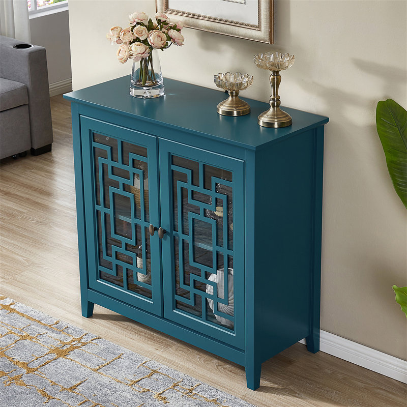 George Oliver Storage Cabinet, Buffet Sideboard, Teal Blue | Wayfair