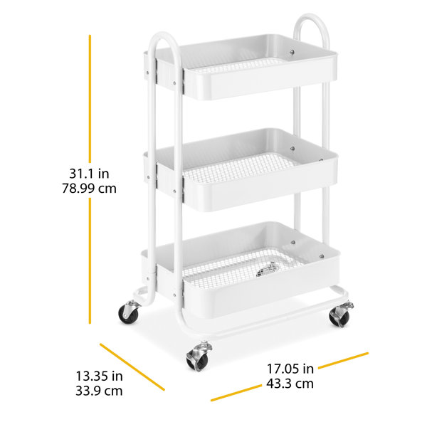 Dotted Line™ Alisha 17.05" W Shelving Unit with Wheels & Reviews | Wayfair