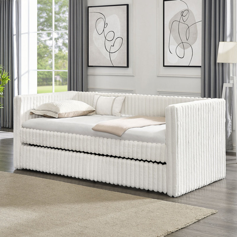 Mercer41 Upholstered Daybed with Pull out Trundle | Wayfair