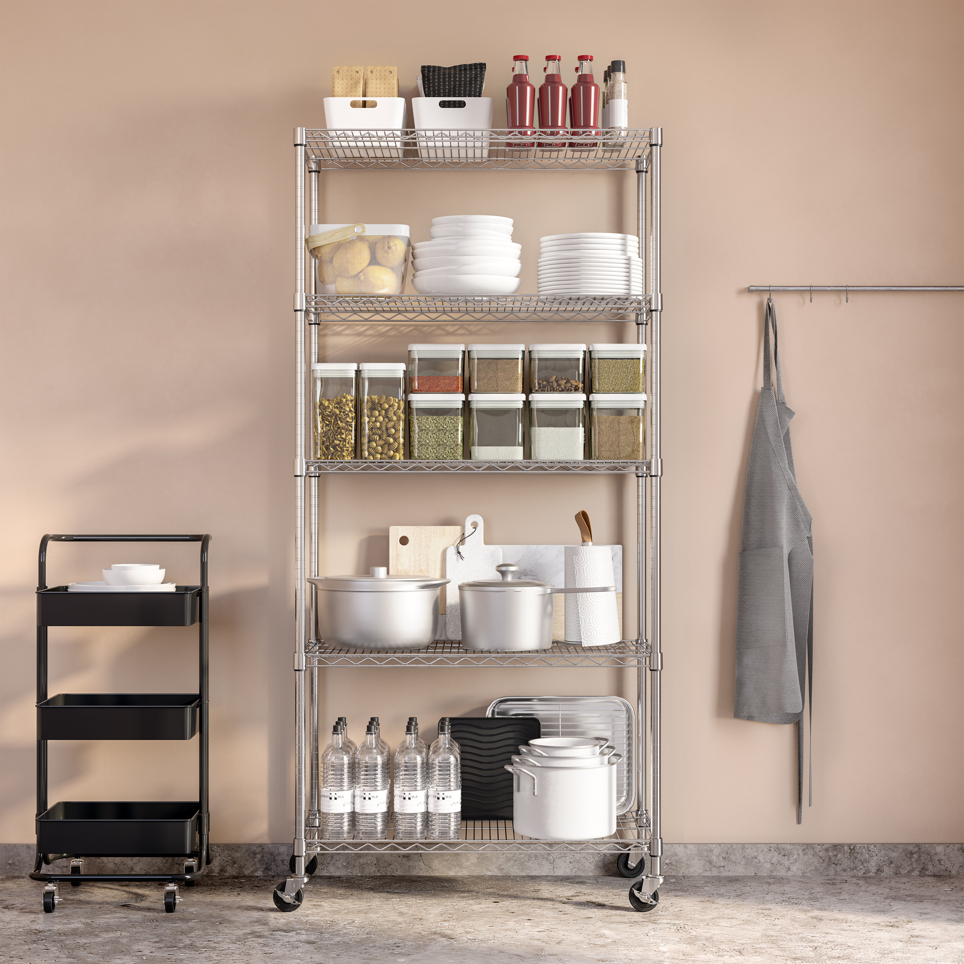 Seville Classics 36'' W Steel Adjustable Height Shelving Unit with ...