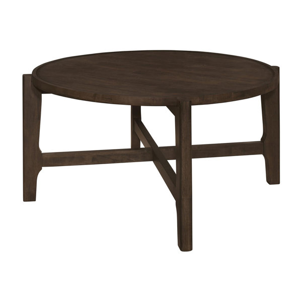 Red Barrel Studio® Mavis Dark Brown Round Coffee Table | Wayfair