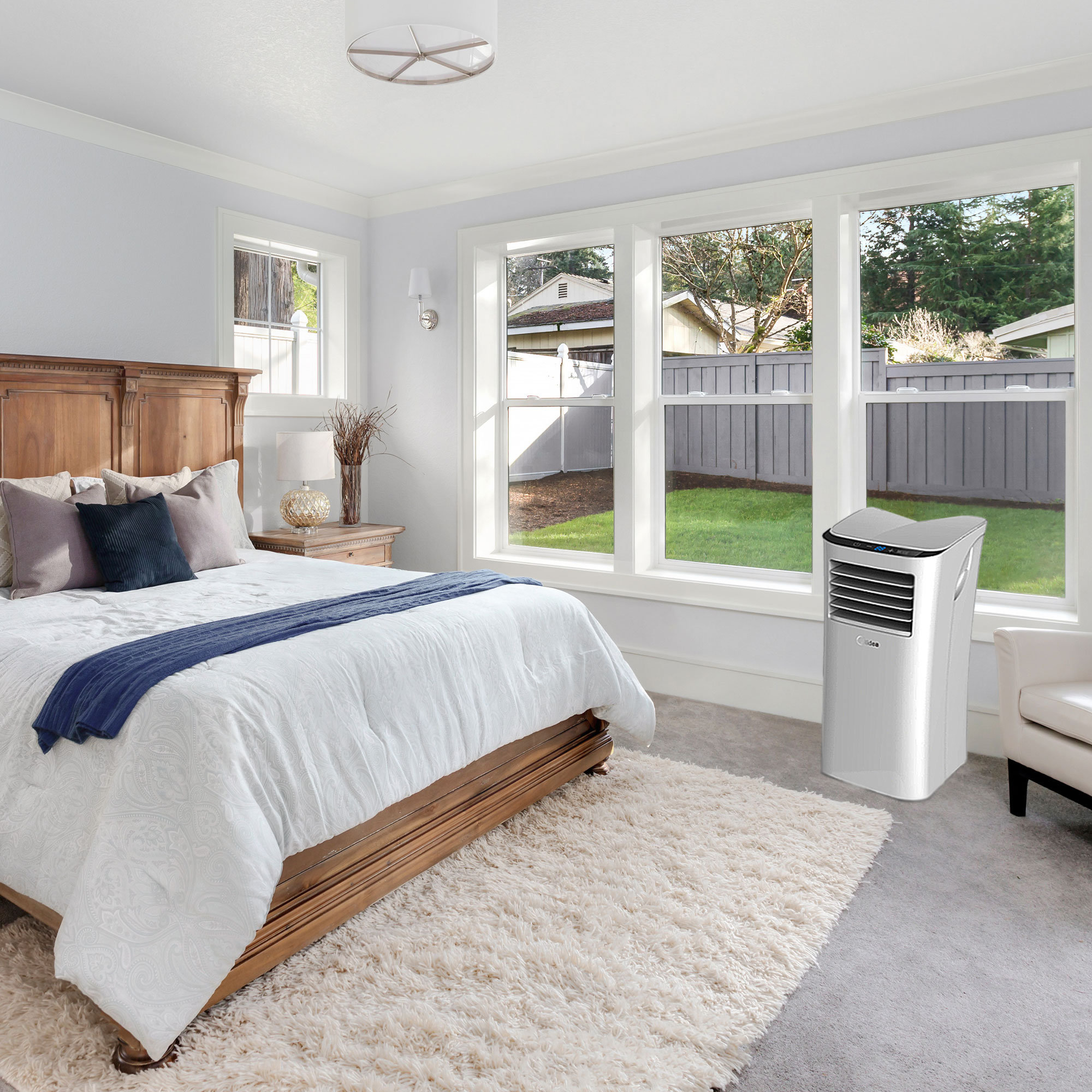 HomePointe S2 Series 5,000 BTU Portable Air Conditioner Home Cooling ...