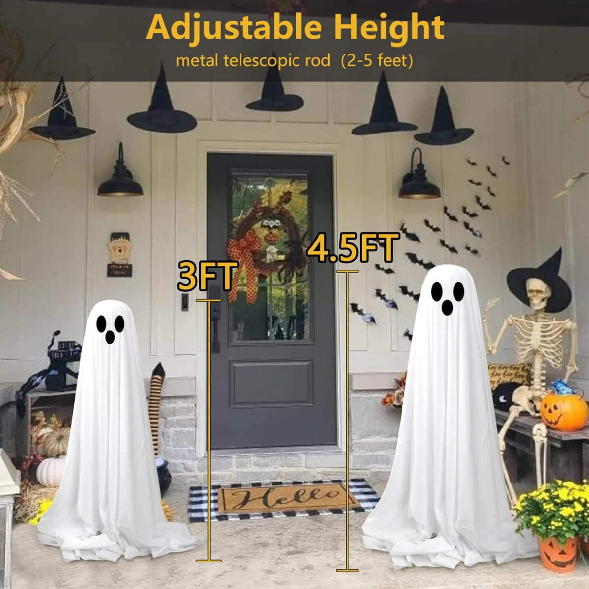 The Holiday Aisle® Halloween Decorations Outdoor Indoor-2 Packs Light ...