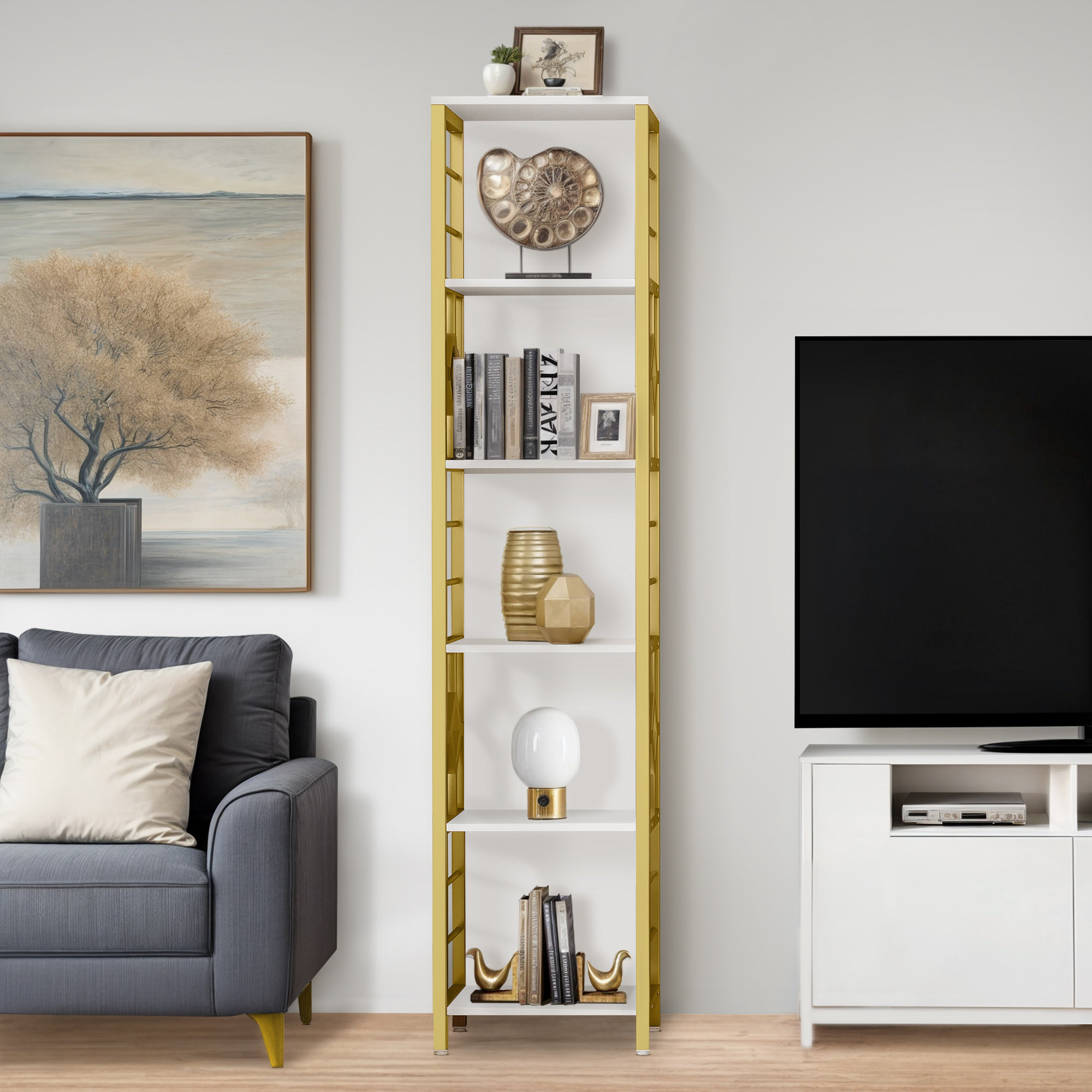 17 Stories Megean Etagere Bookcase | Wayfair