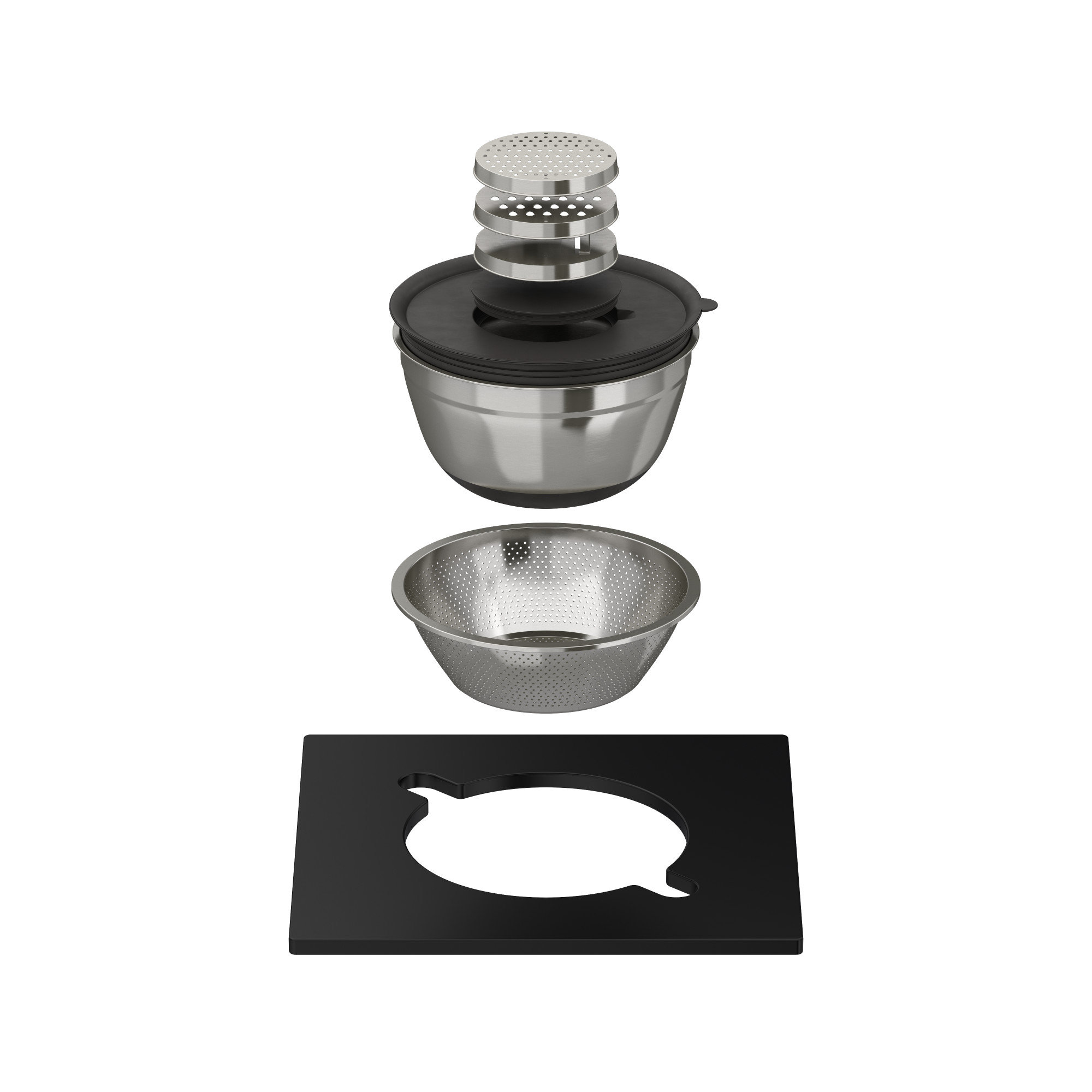 Rohl Collander And Mixing Bowl With Lid And Grating Inserts For ...