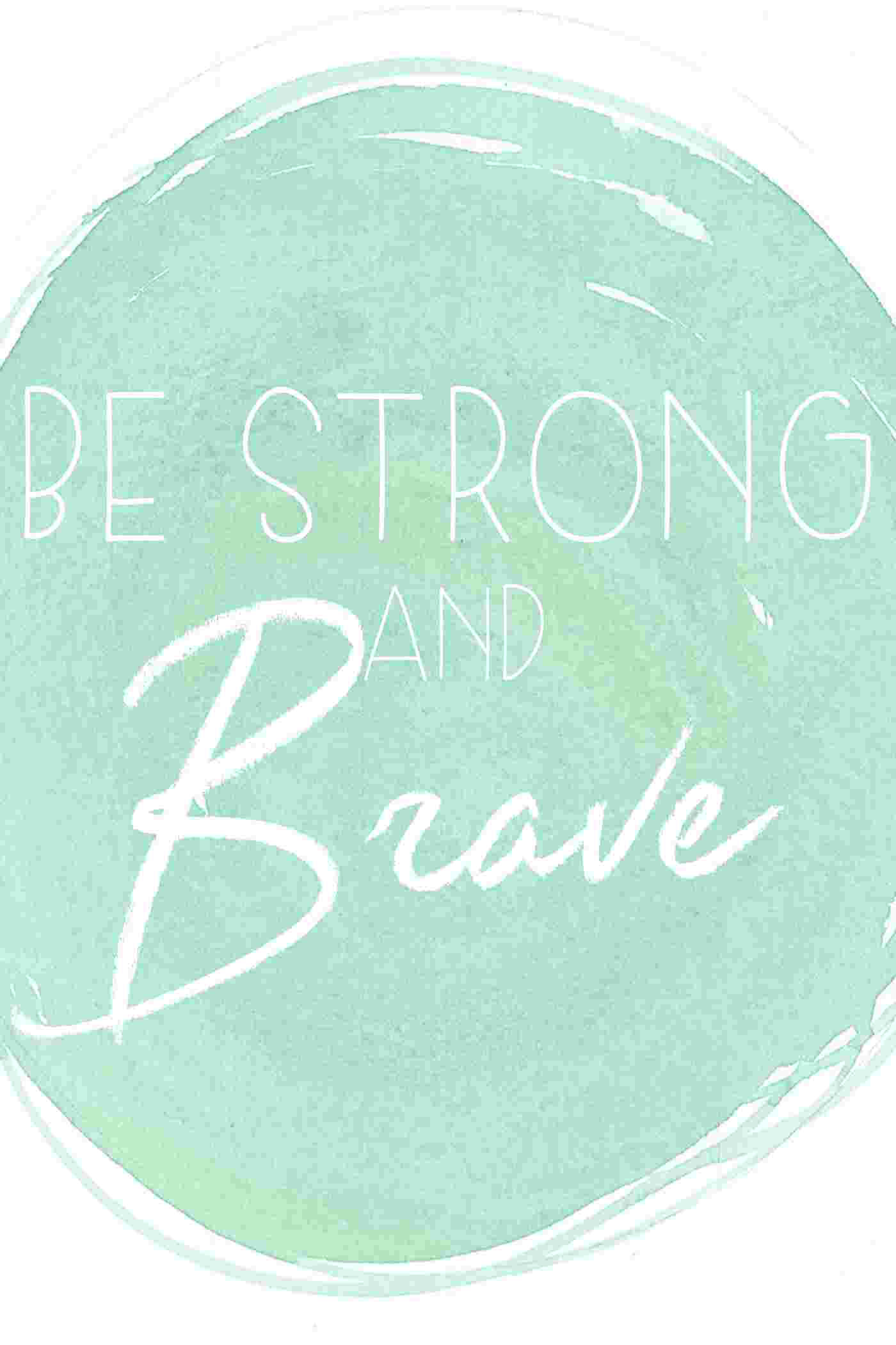 Trinx Strong And Brave 4 - Wrapped Canvas Textual Art | Wayfair
