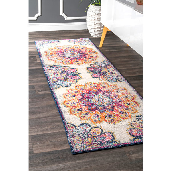 Bungalow Rose Lavery Floral Red/Yellow Area Rug & Reviews | Wayfair
