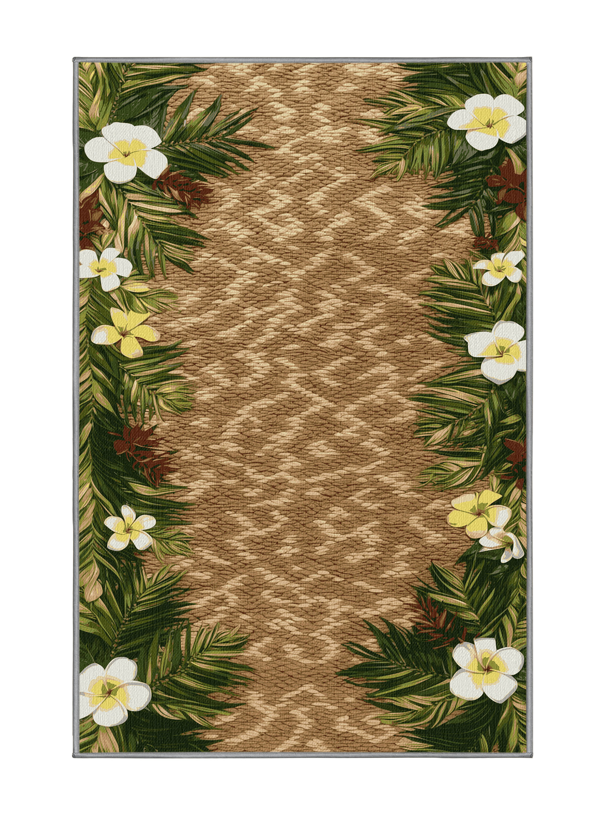 Bayou Breeze Washable Lei Weaving Hawaiian Area Rug | Wayfair