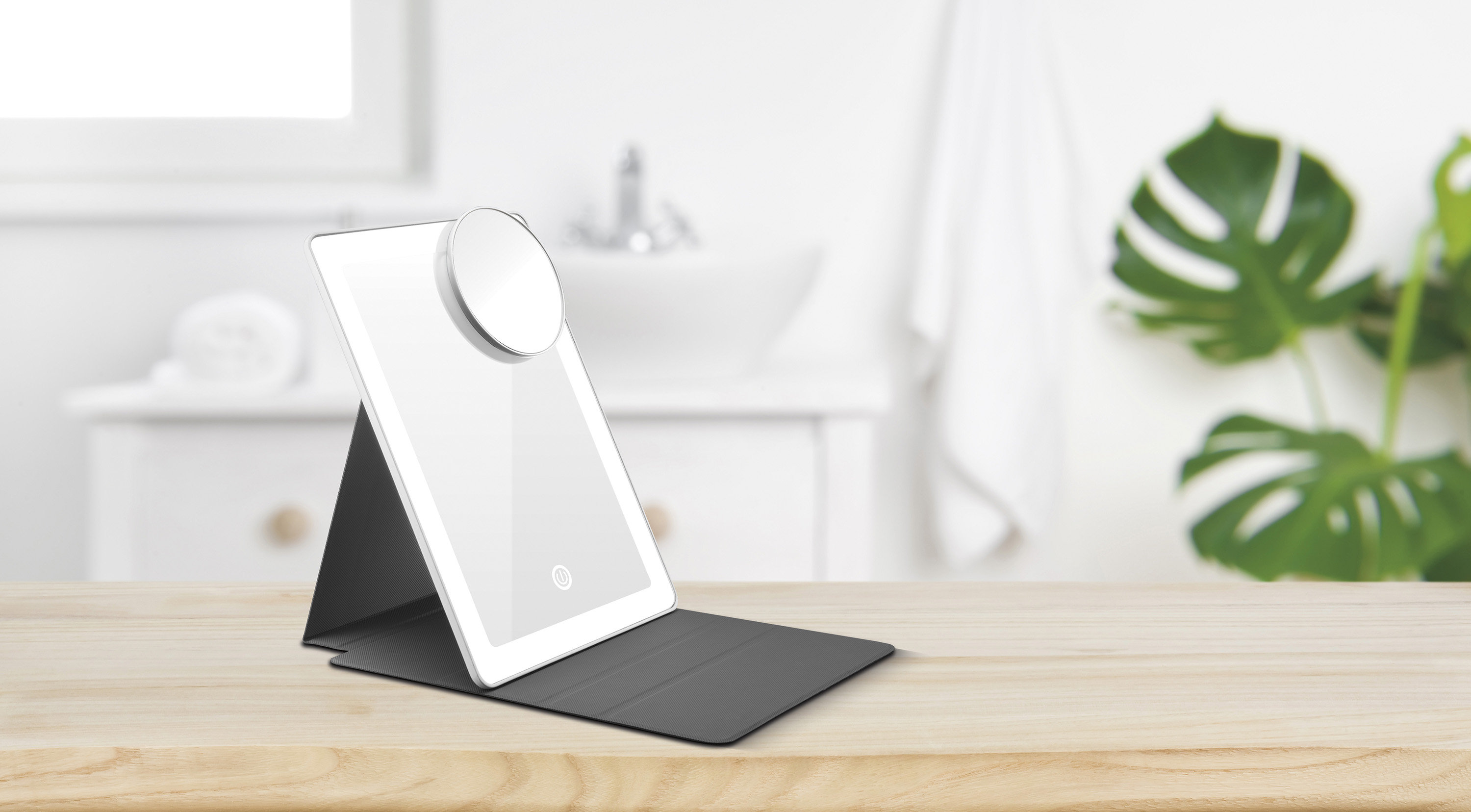 Conair Rechargeable LED Tablet Mirror with 5x Spot Magnifying ...