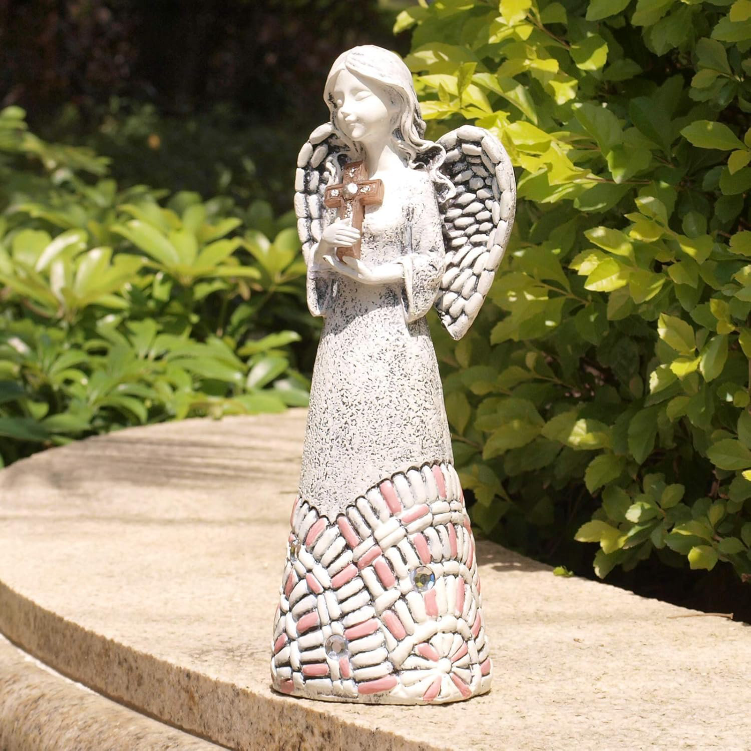 Arlmont & Co. Angel Garden Statues Outdoor Solar Decor | Wayfair