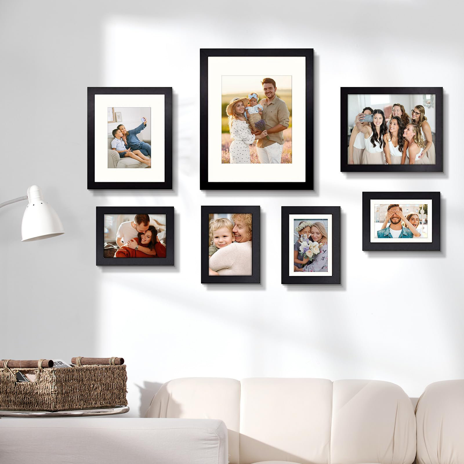 Latitude Run® Gallery Wall Frames, 11X14, 8X10, 5X7 Multiple Photo ...