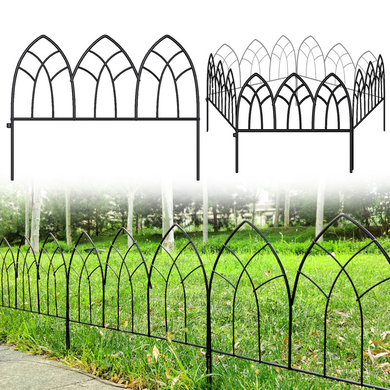thealyn 23 " x 18 " Decorative Garden Fence Panel Set (Total Length 9.6 ...