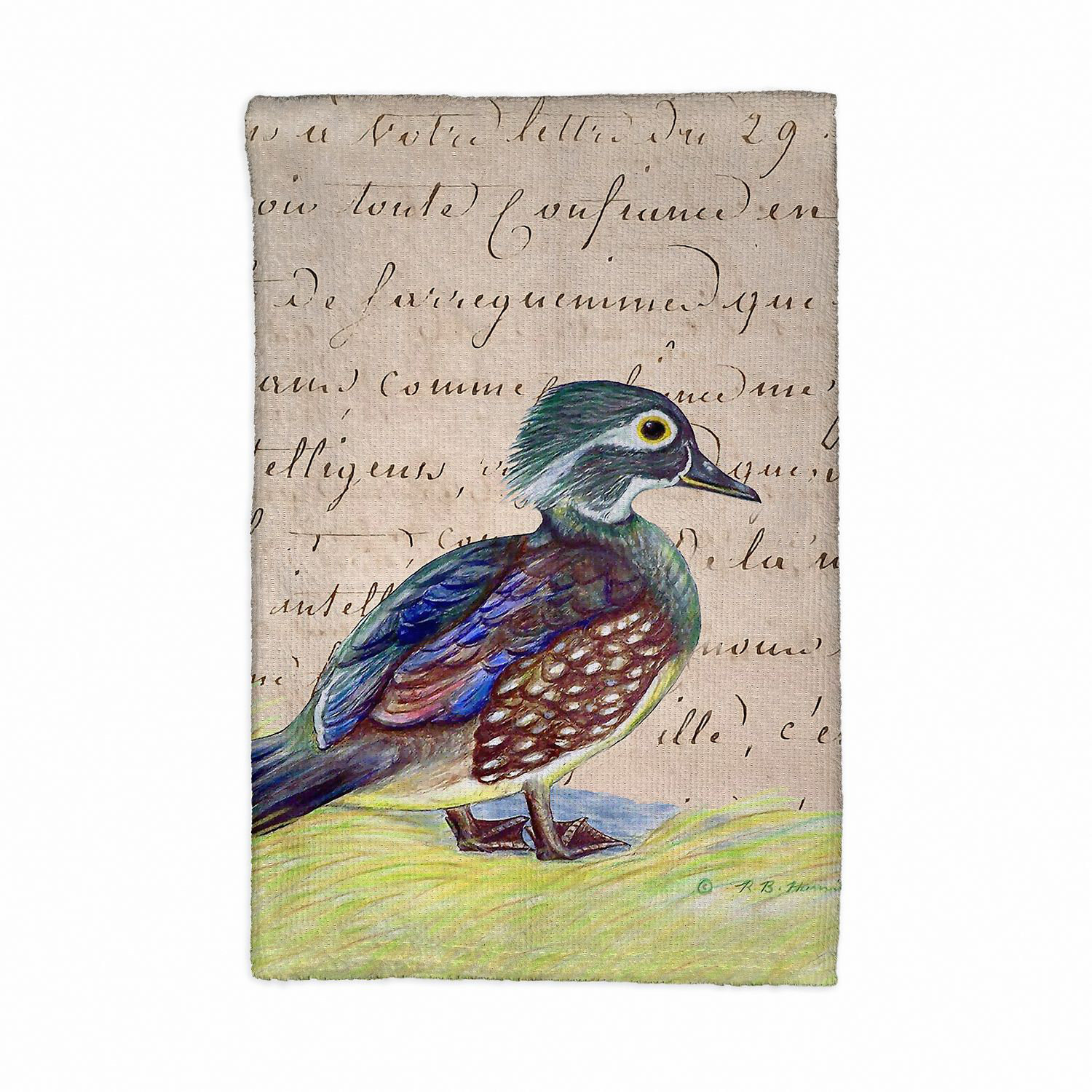 August Grove® Female Wood Duck Tea Towel | Wayfair