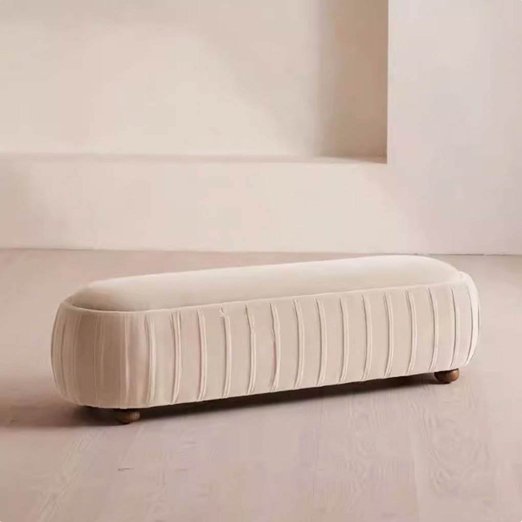 L Entrance Shoe Stool Simple Modern Fabric Bedside Stool Shoeshine ...