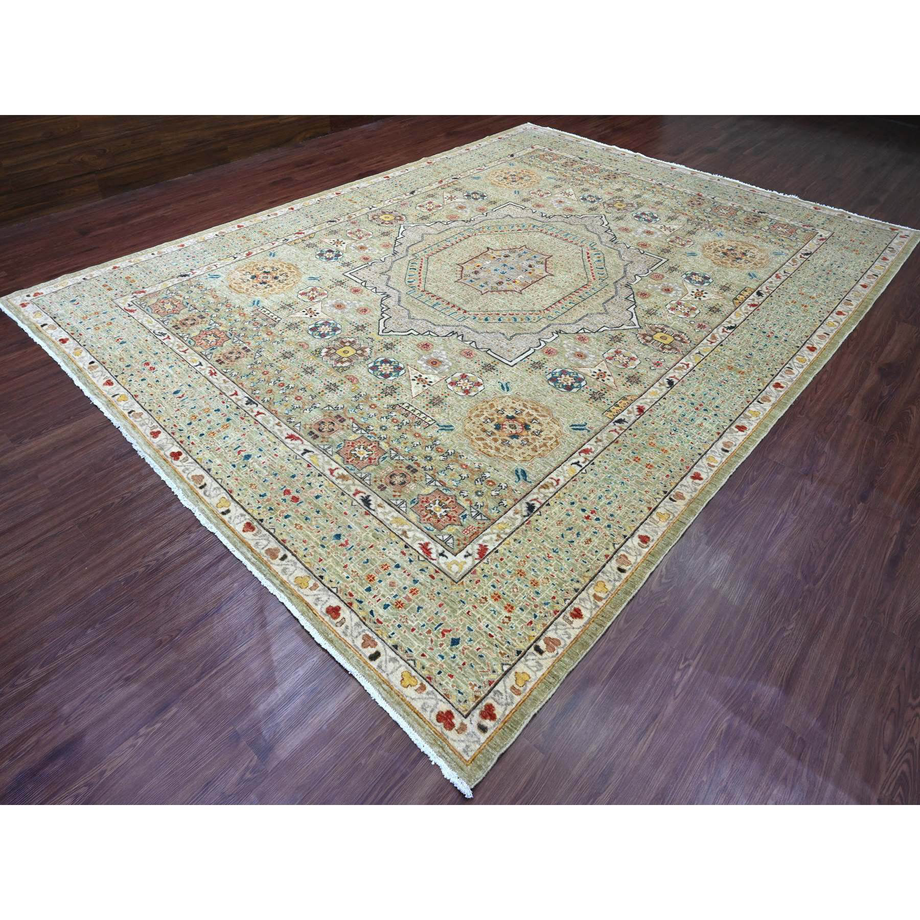 Bloomsbury Market 10'x13'4" Green 14th Century Mamluk Dynasty Pattern ...
