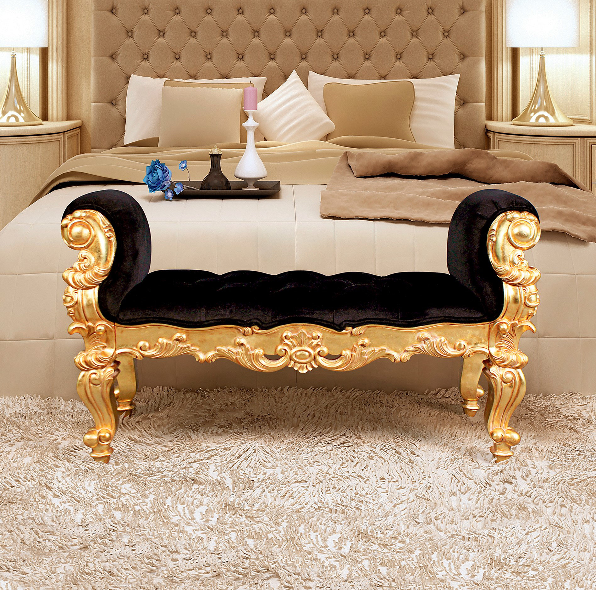 Design Toscano Rococo Arrondissement Solid Wood Bench - Wayfair Canada