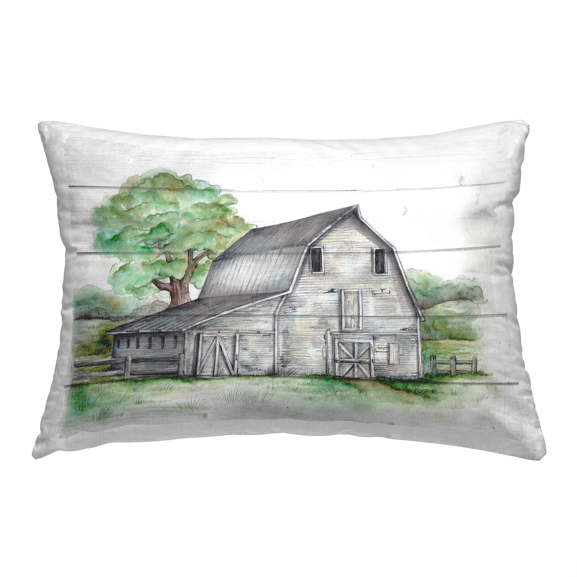 Stupell Industries Rustic Farmhouse Barn Decorative Printed Throw ...