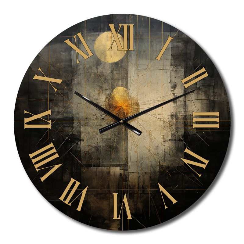 Design Art Full Moon Rising VIntage Illustration Wall Clock | Wayfair