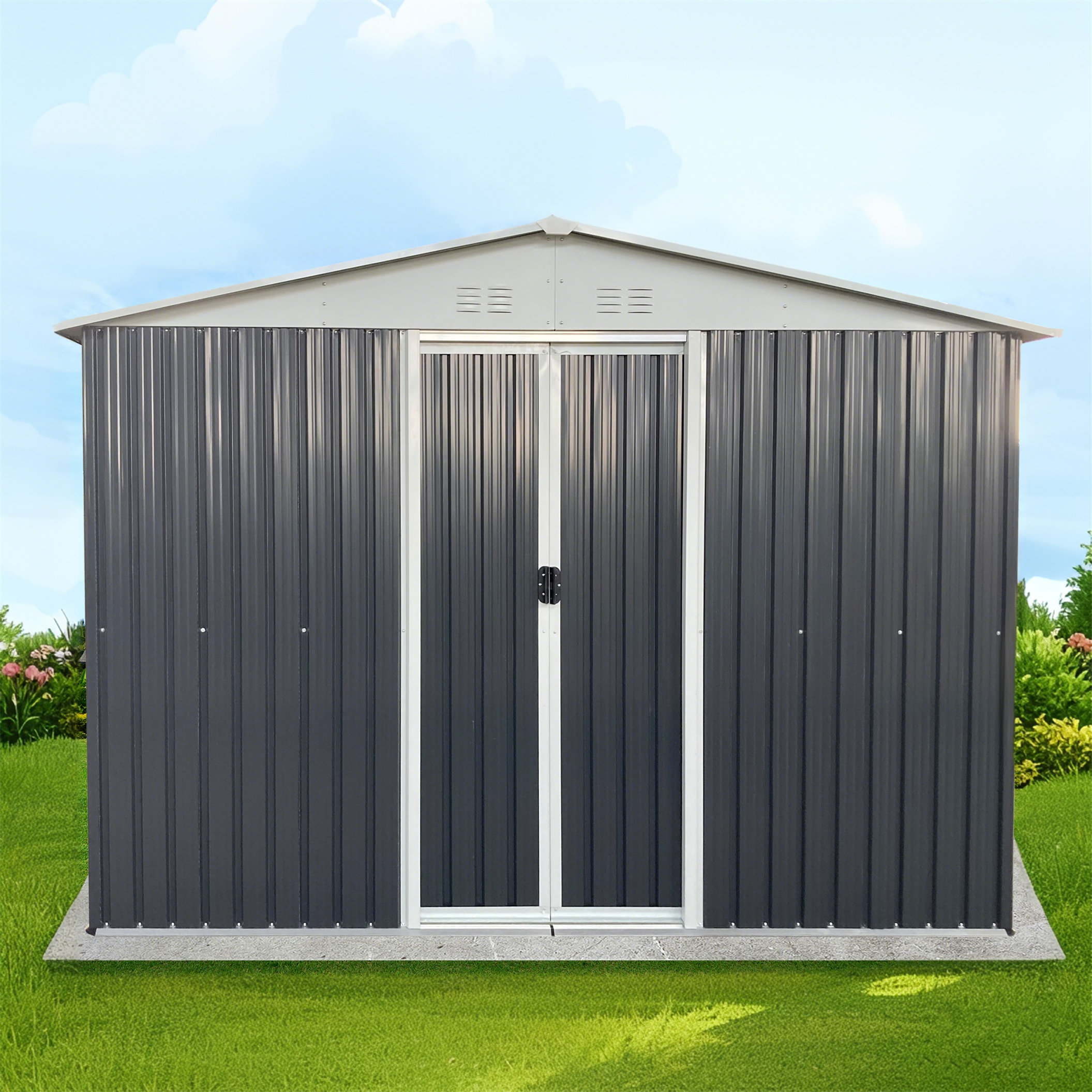 Modern Escapes Decor Outdoor 10ft×8ft Steel Frame Weather-Resist ...