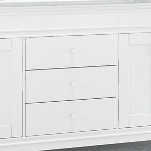 Home Loft Concepts Janice Locke 72" Double Bathroom Vanity Base Only ...