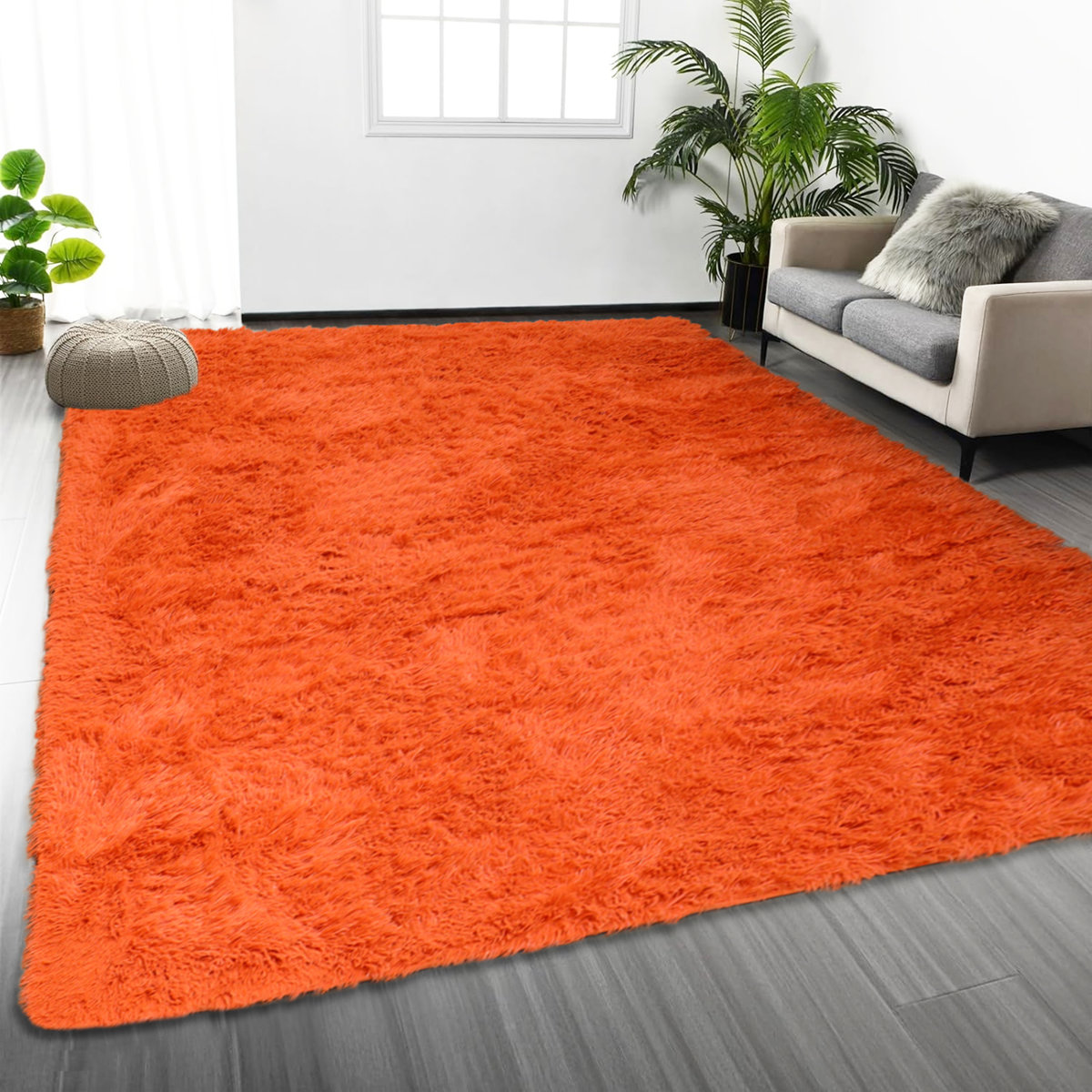 Marlow Home Co. Plush Shaggy Area Rug – Soft High Pile Floor Rug For ...