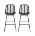 George Oliver Enloe Polyethylene (PE) Wicker Outdoor 28.75'' Bar Stool ...