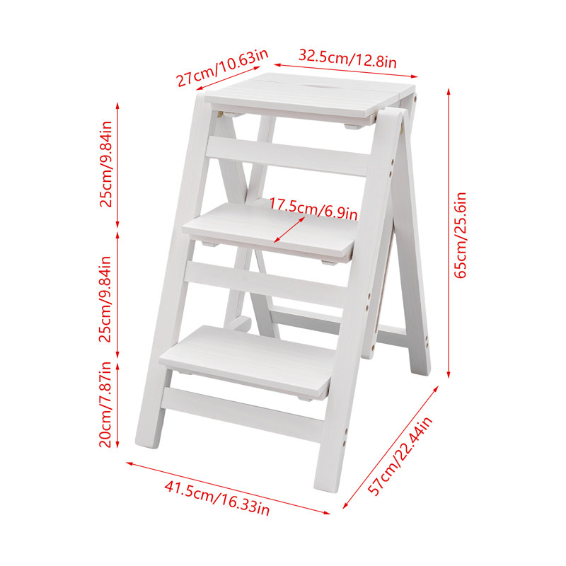 WFX Utility™ 3 - Step Steel Folding Small Step Ladder | Wayfair