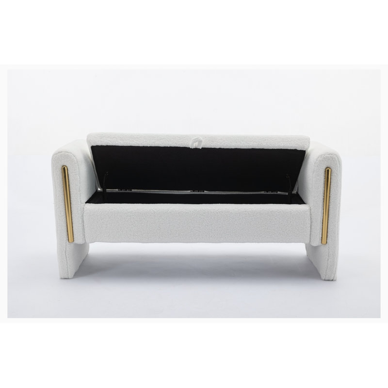 Mercer41 Elannie Teddy Upholstered Storage Bench | Wayfair