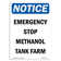 SignMission OSHA Notice - Emergency Stop Methanol Tank Farm Sign ...