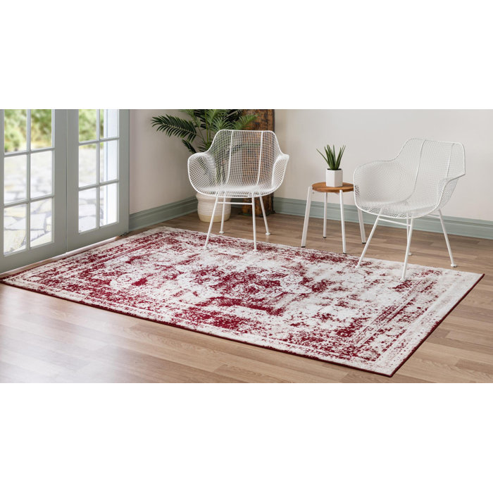 Mistana™ Brandt Performance Burgundy Rug & Reviews | Wayfair