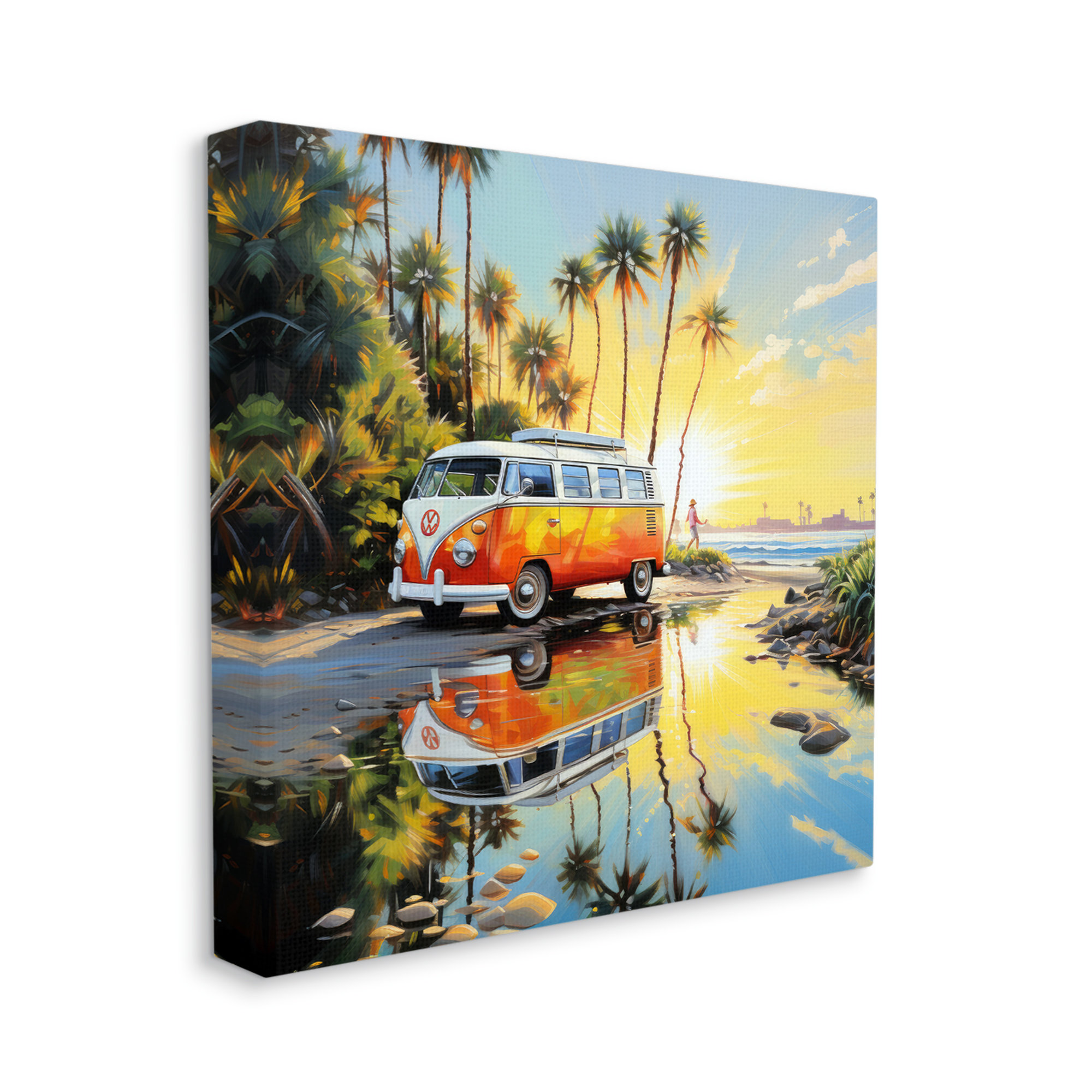 Bay Isle Home™ Tropical Summer Van by Ray Powers - Wrapped Canvas Print ...