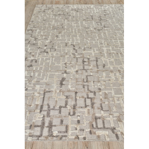 Exquisite Rugs Vista Geometric Hand-Loomed Mocha Beige Area Rug | Perigold