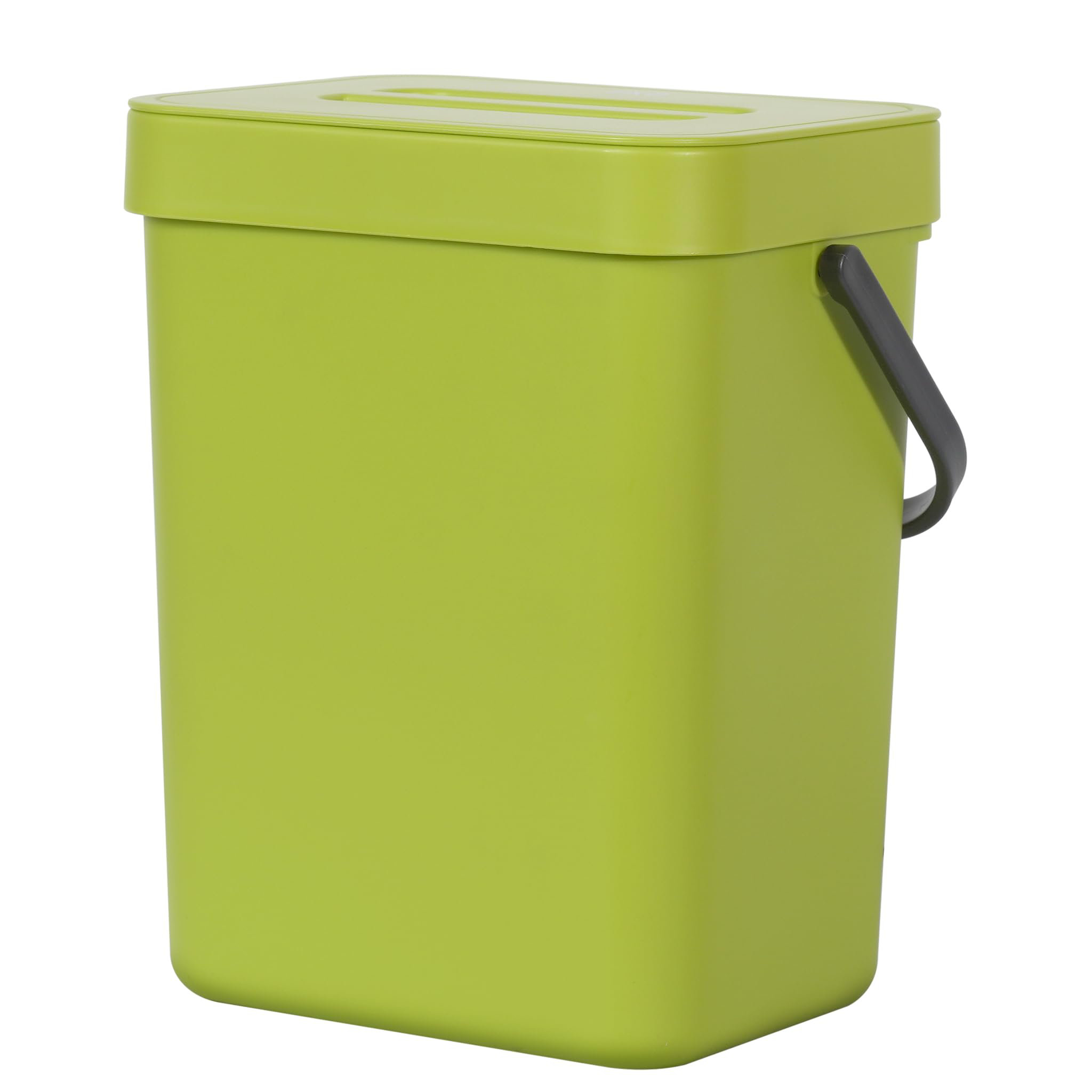 LEERWEI Wall-Mounted Trash Can With Lid, 1.32 Gal / 5L Hanging Trash ...